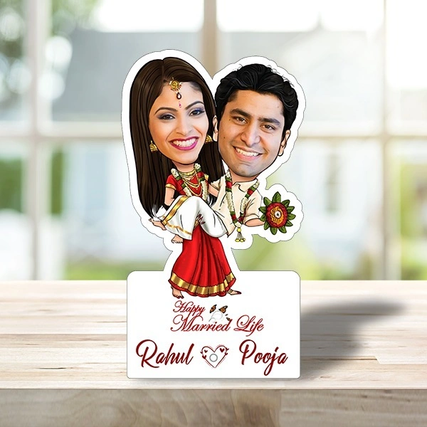 Personalized Caricature Cutout Frame | Custom Photo Gift for All Occasions