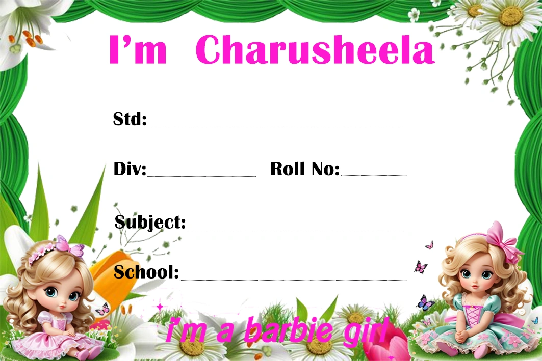 Customized School Book Stickers - MAZ03