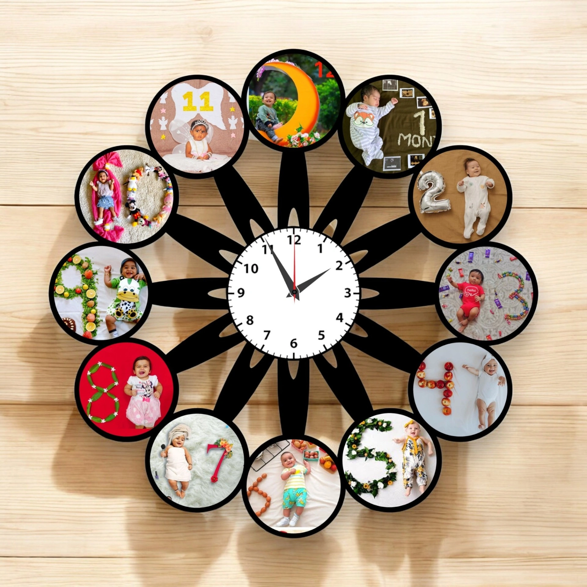 12 Pics Clock Collage Frame - SKU506
