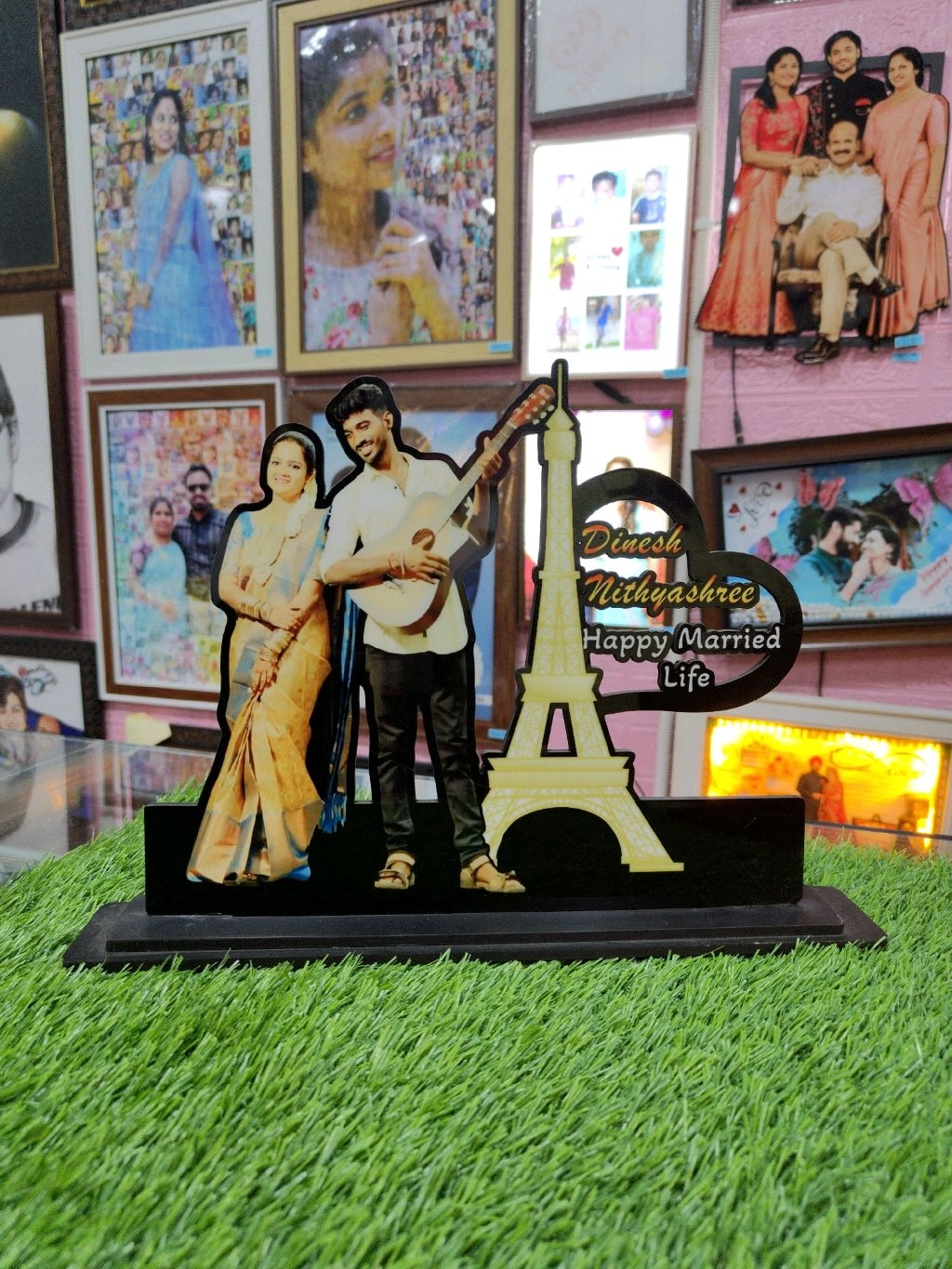 Customized Cutout Frame - Photo With Eiffel Tower
