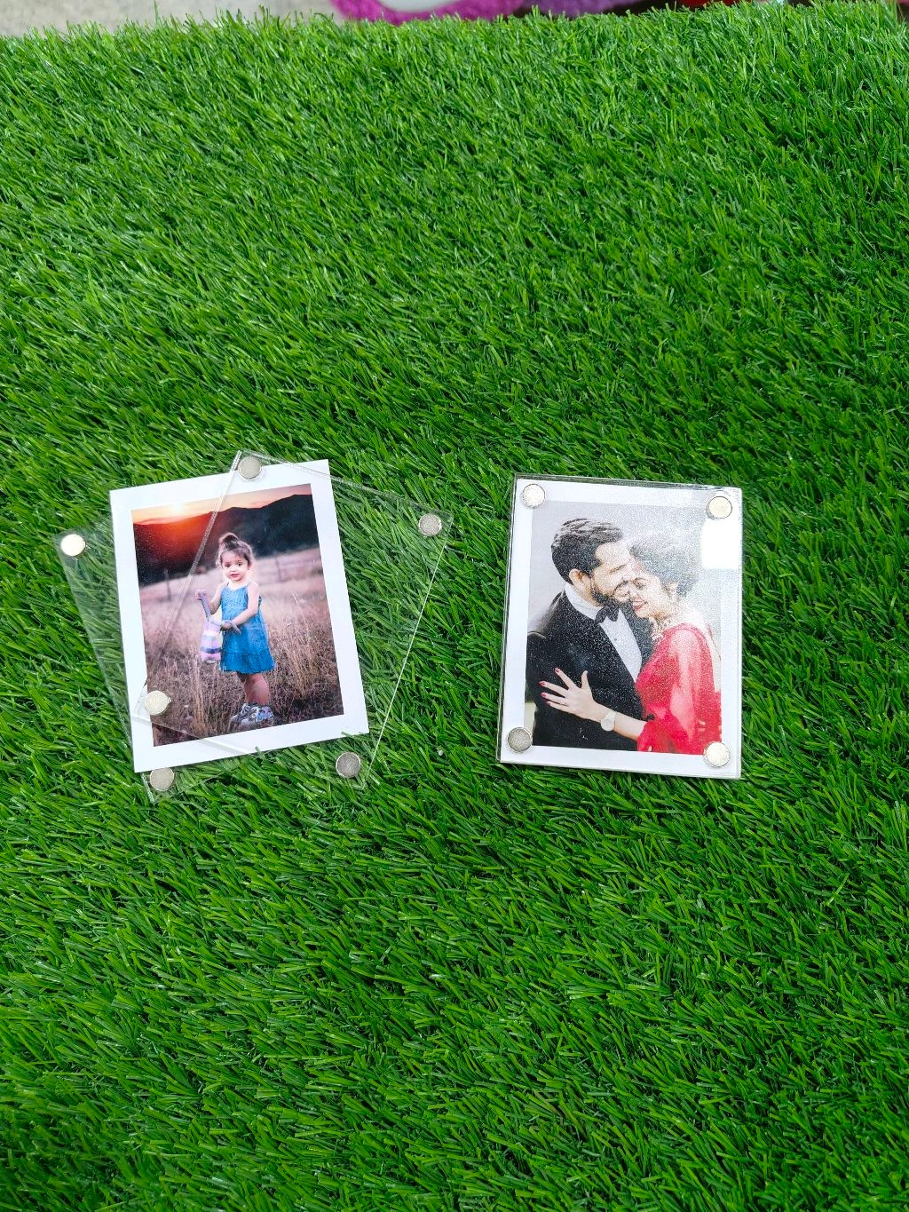 Clear Acrylic Photo Magnet - Set of 2