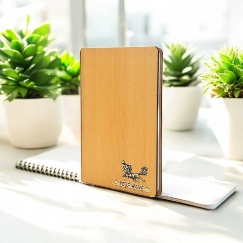 Customized Lined Journal Notebook Diary with Name Engraving & Charm ...