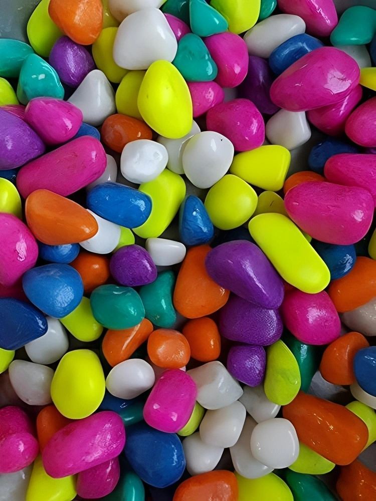25 KG Multicolor Stones/Pebbles For Aquarium, Terrarium, Home And ...