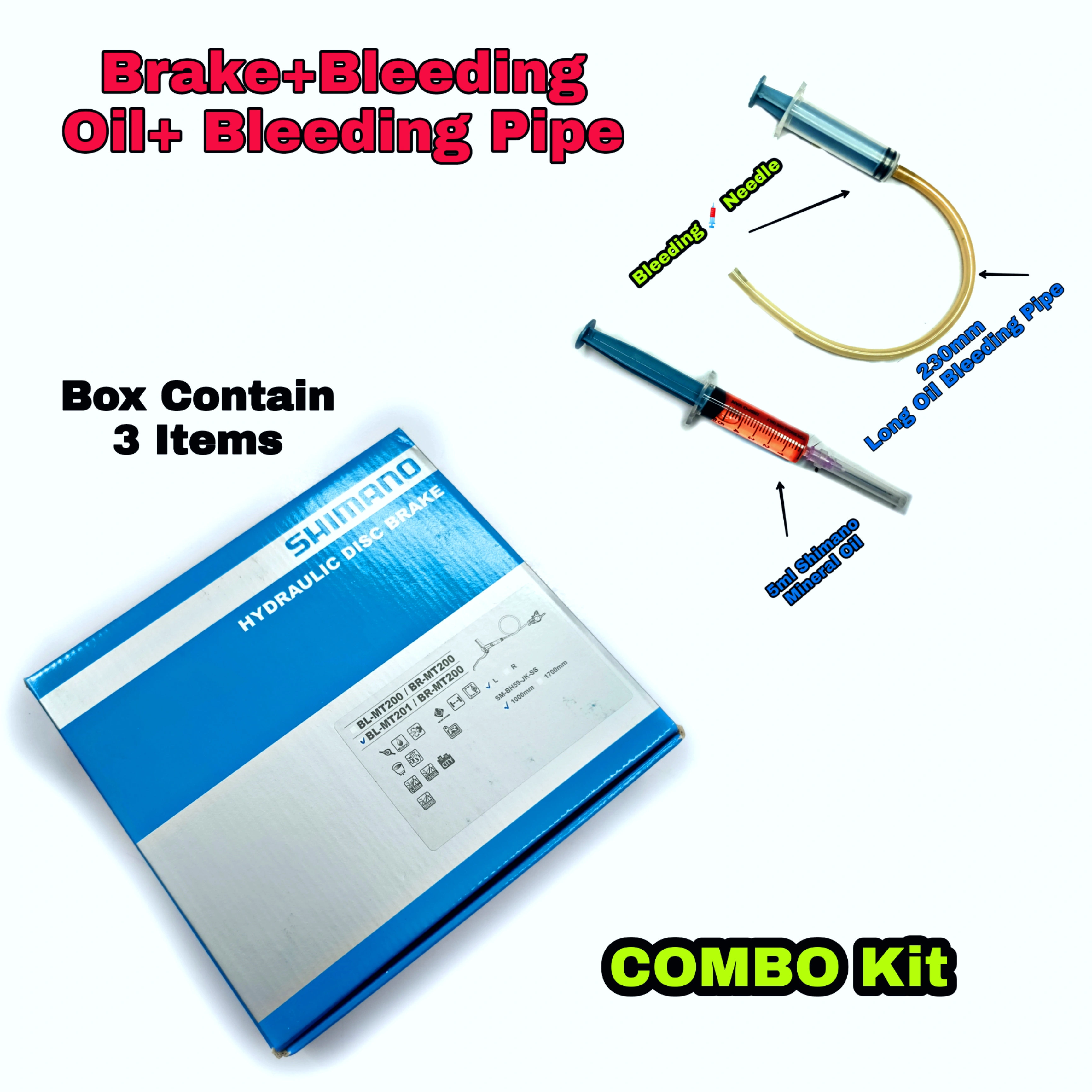 Shimano MT201 Front Hydraulic Disc Break Kit With Bleeding Oil and ...